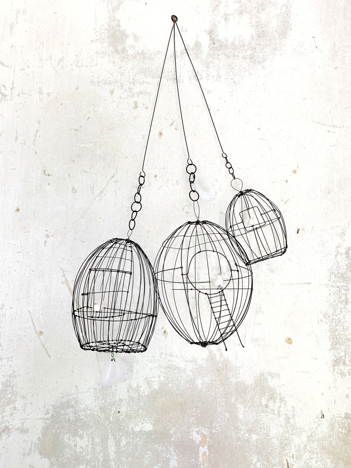 Wire Bird Cage Wire Cage Unique Piece Handmade in France | Etsy