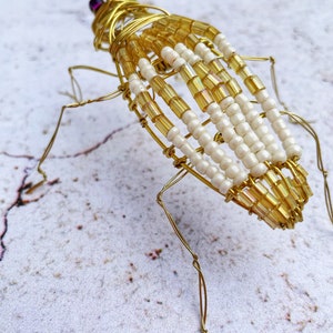 Golden Brass Insect. Animal Sculpture, Wire Sculpture. Unique Piece. - Etsy