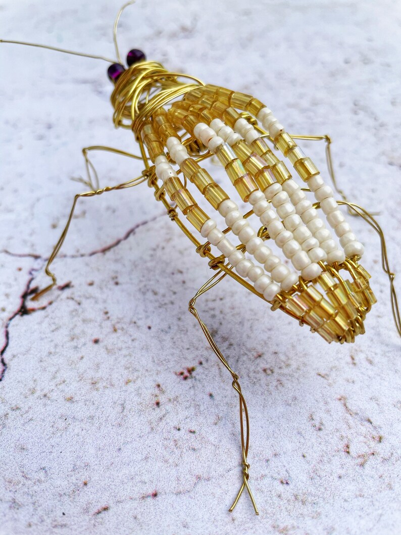 Golden Brass Insect. Animal Sculpture Wire Sculpture. Unique - Etsy