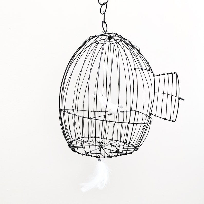 Wire Bird Cage Wire Cage Unique Piece Handmade in France - Etsy