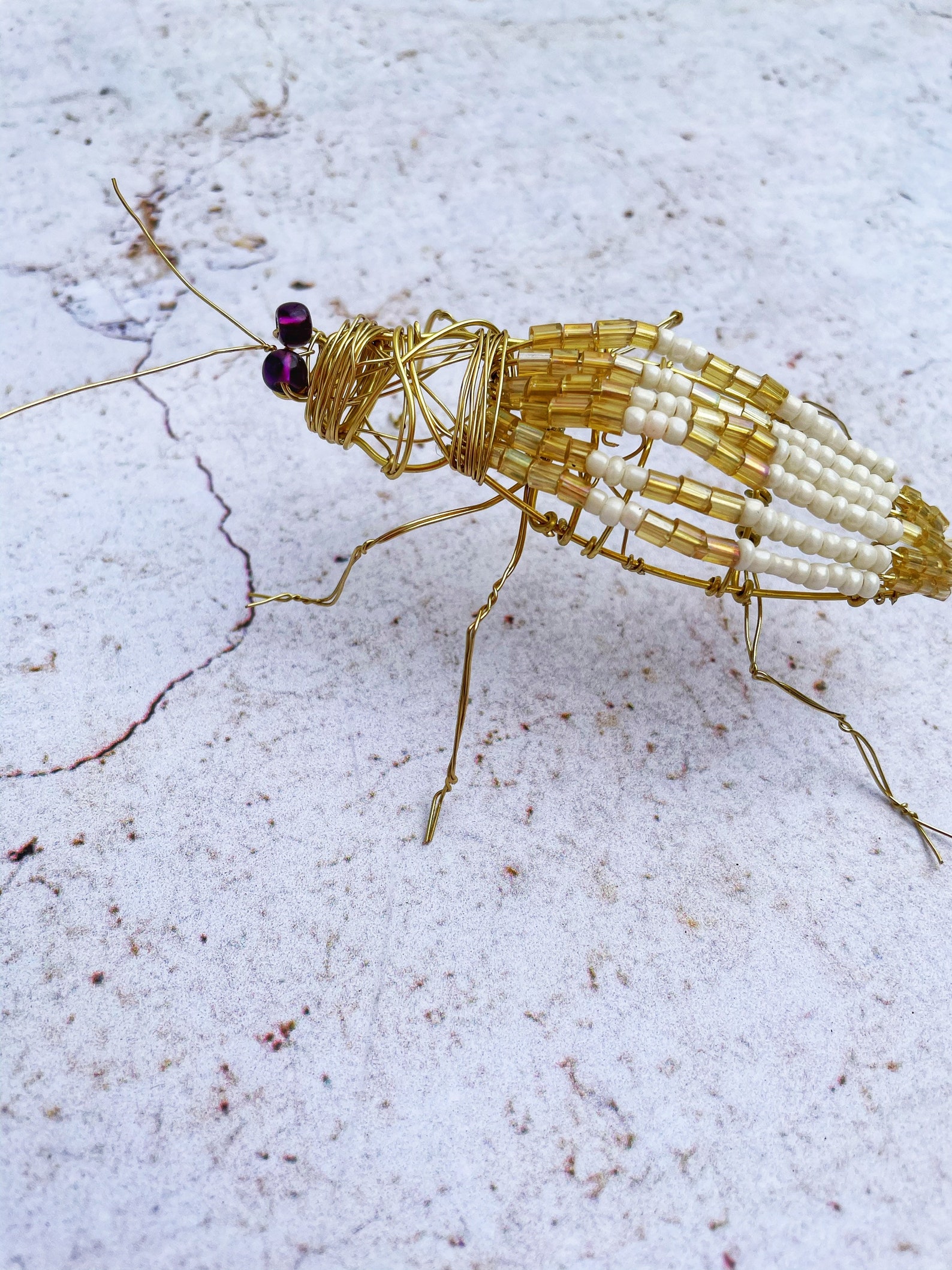 Golden Brass Insect. Animal Sculpture Wire Sculpture. Unique - Etsy