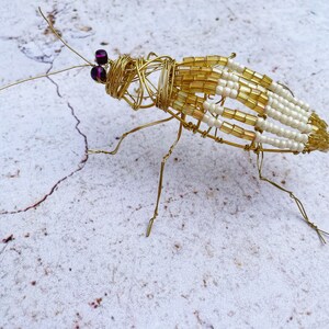 Golden Brass Insect. Animal Sculpture, Wire Sculpture. Unique Piece. - Etsy