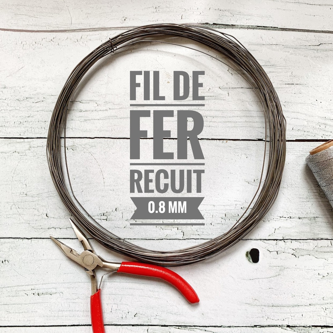 Fil de fer recuit 0.8 mm ( ga 20) / 20 ou 40 mètres. Fil de fer recuit ...