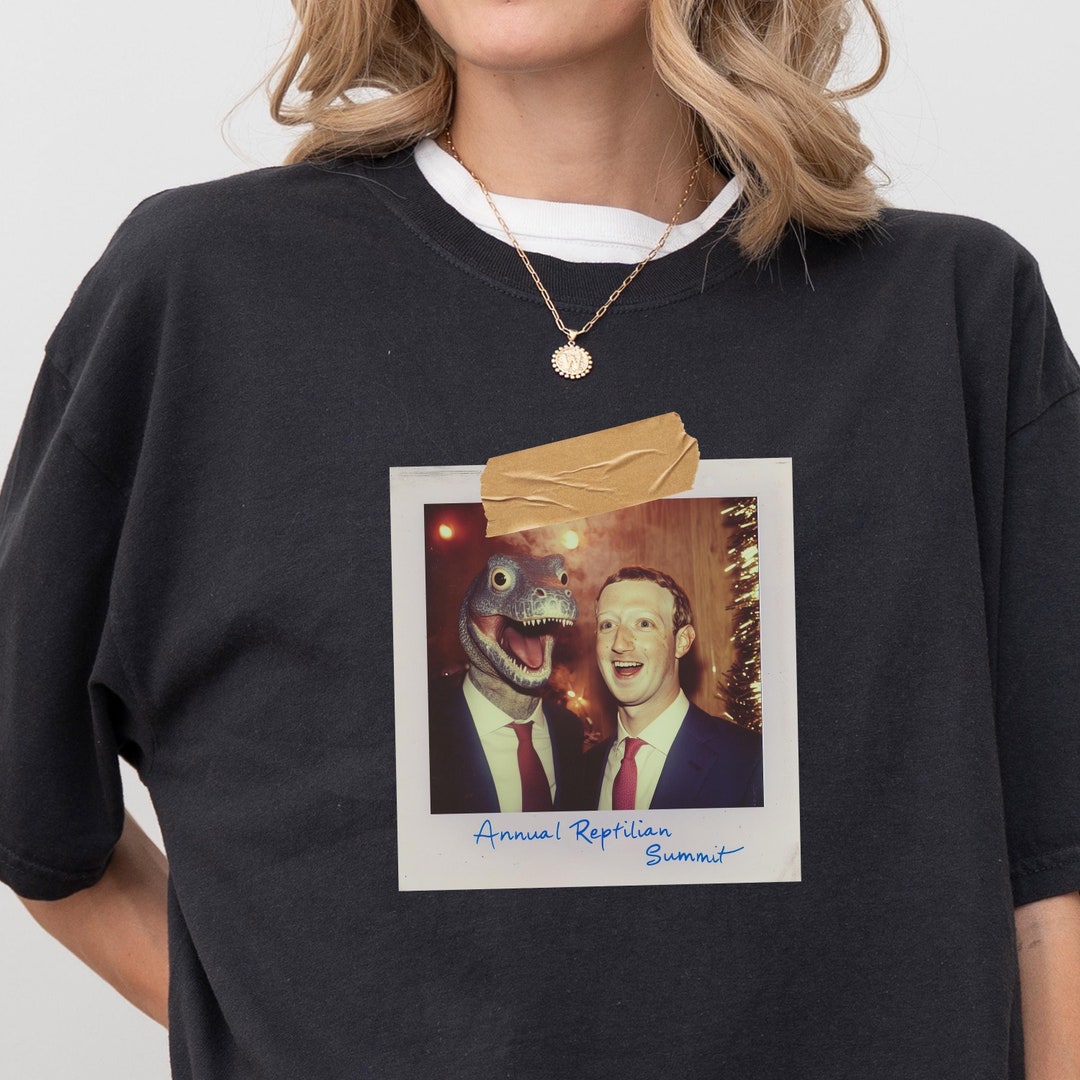 Lizard People Mark Zuckerberg Polaroid Tee | Funny Comfort Colors Shirt ...