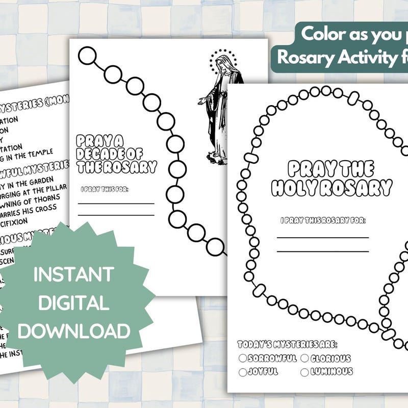 Rosary Poster - Etsy