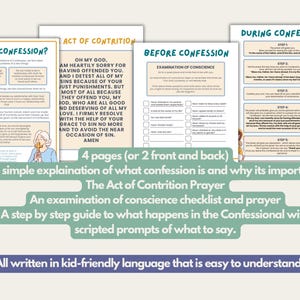 Catholic Kids First Reconciliation Guide, Examination of Conscience for ...