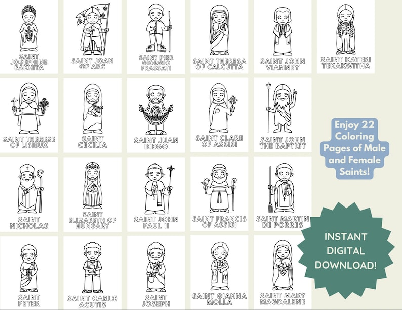 All Saints Day Printable Coloring Pages, Catholic All Saints Day ...