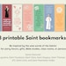 Printable Catholic Bookmark, Saint Bookmark Printable, First ...
