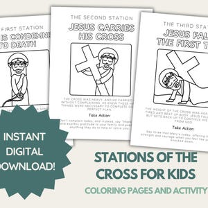 Stations of the Cross Coloring Pages, Catholic Kids Lent Activity ...