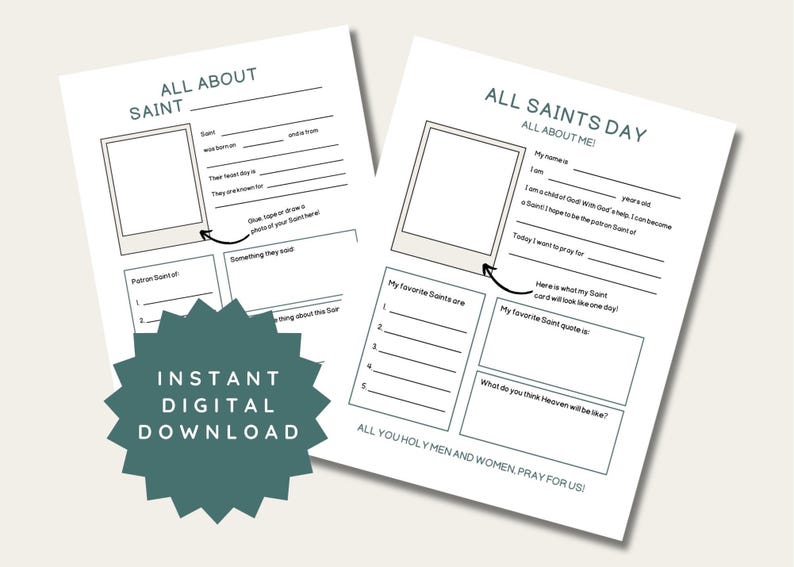 All Saints Day Worksheet for Kids, All Saints Day Game Activity, Kids ...