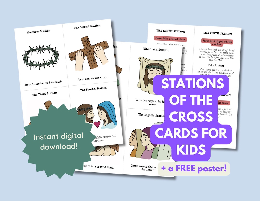 Catholic Stations of the Cross for Kids, Kids Stations of the Cross ...