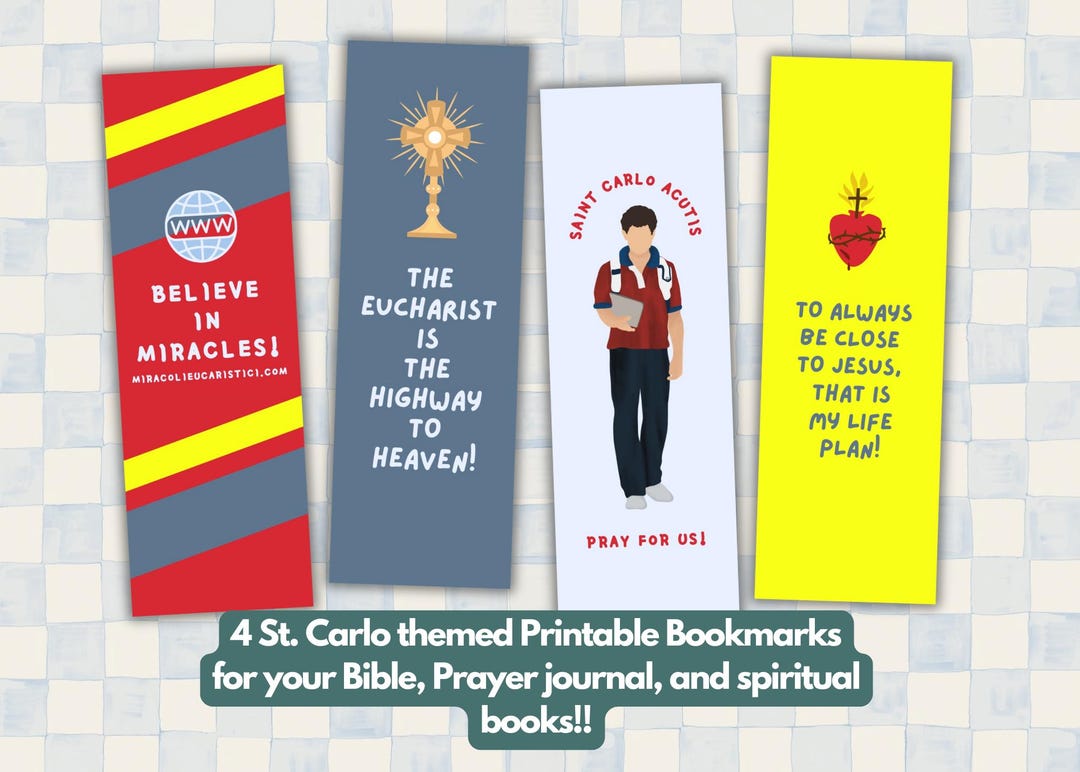 Printable Catholic Bookmark, Bible Bookmark Printable, First ...