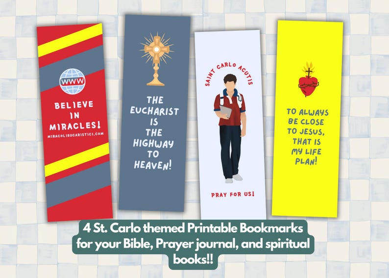 Saint Carlo Acutis Activity, Printable Catholic Bookmark, All Saints ...