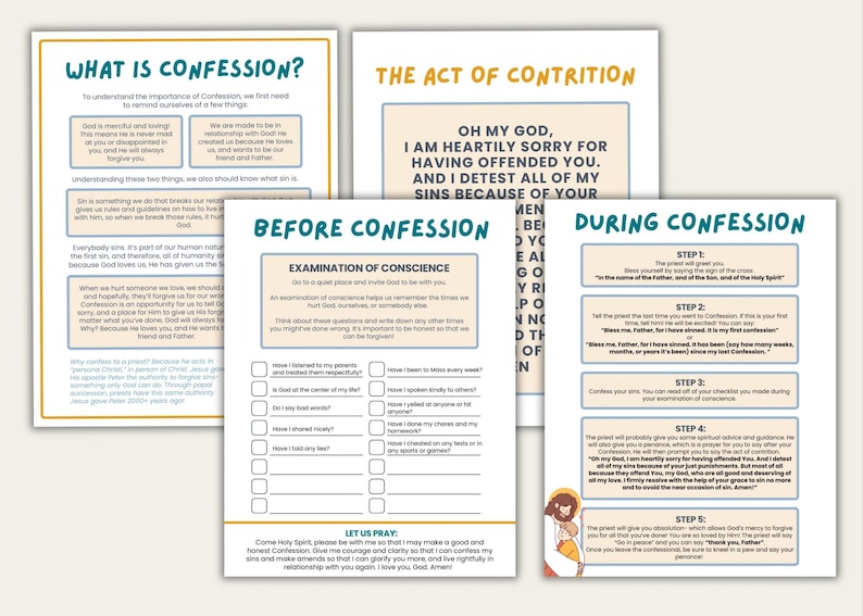 Catholic Kids First Reconciliation Guide, Examination of Conscience for ...