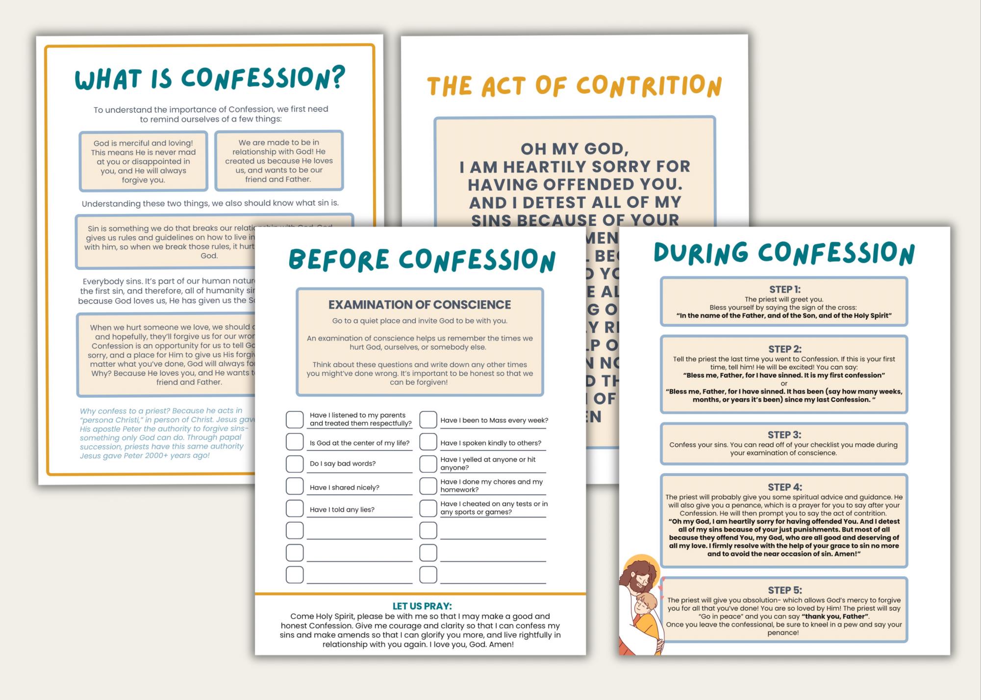 Catholic Kids First Reconciliation Guide, Examination of Conscience for ...
