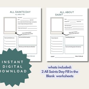 All Saints Day Worksheet for Kids, All Saints Day Game Activity, Kids ...