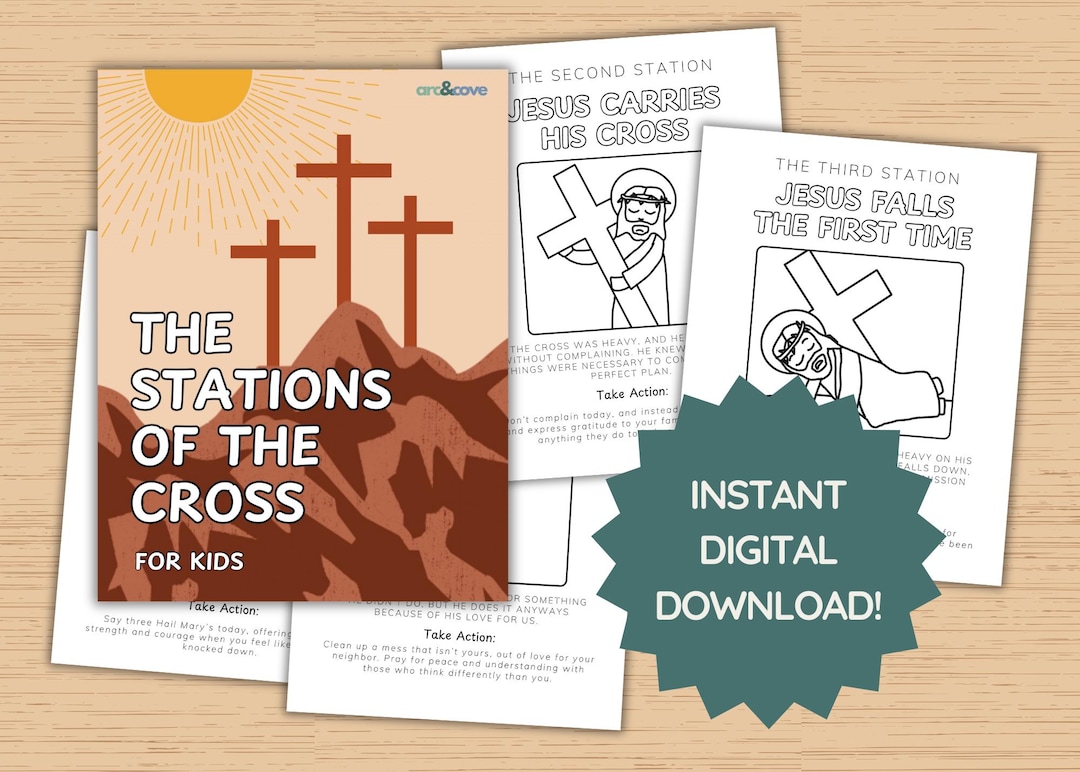 Stations of the Cross Coloring Pages, Catholic Kids Lent Activity ...