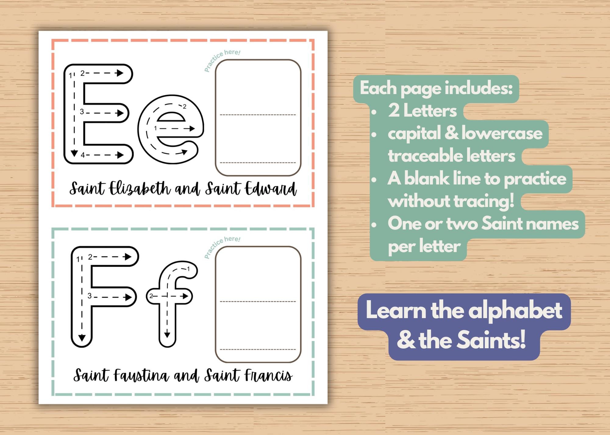 Catholic Homeschool Activity, ABC With the Saints, Kids Catholic ...