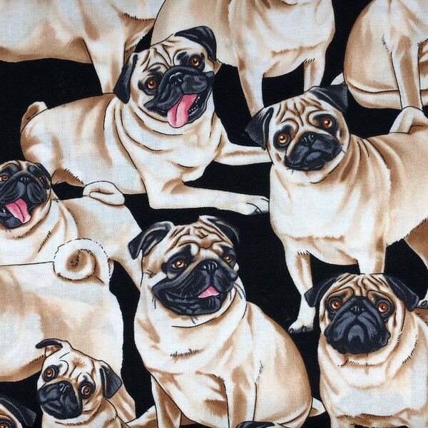 Pug Fabric - Etsy