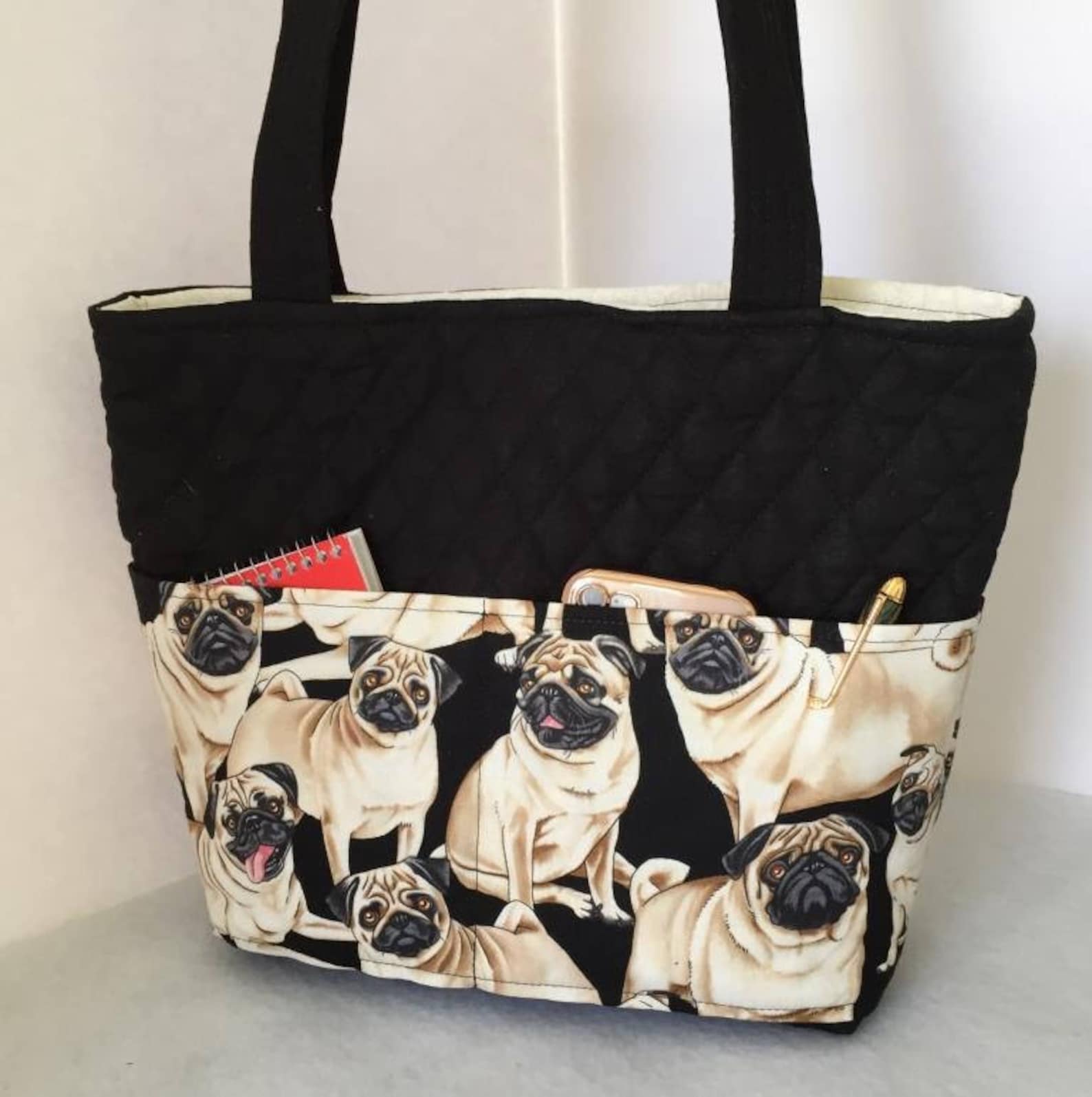 Pug Tote for Pug Lovers | Etsy