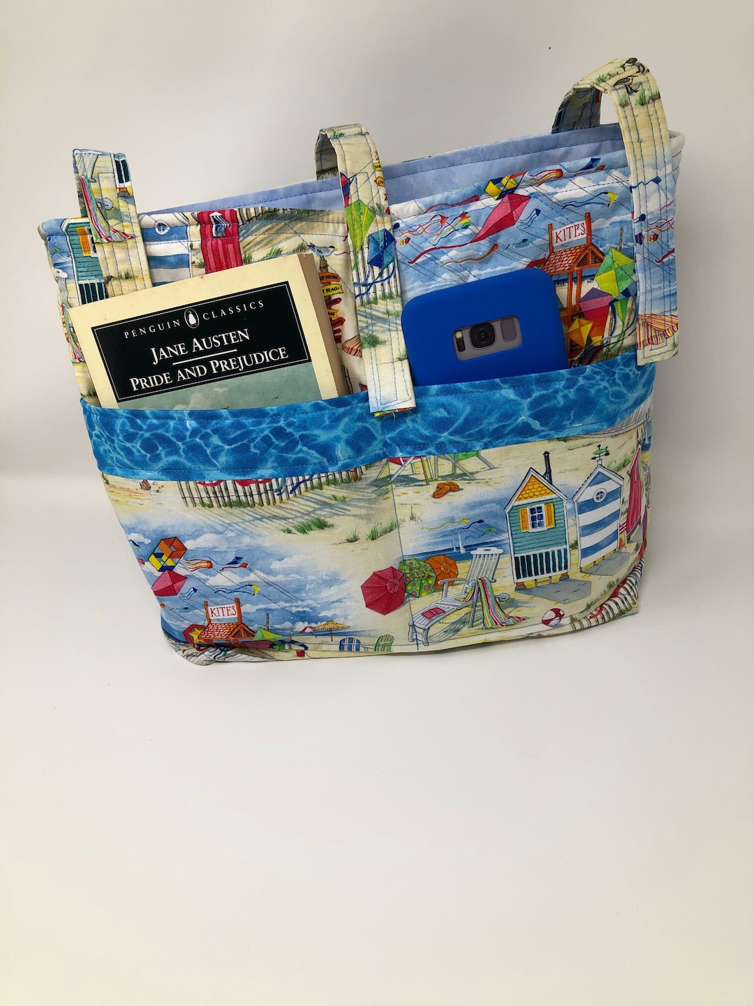 Walker Bag With Summer Beach Scene Fabroc Amd Adjustable Straps - Etsy