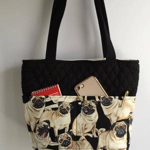 Pug Tote for Pug Lovers - Etsy