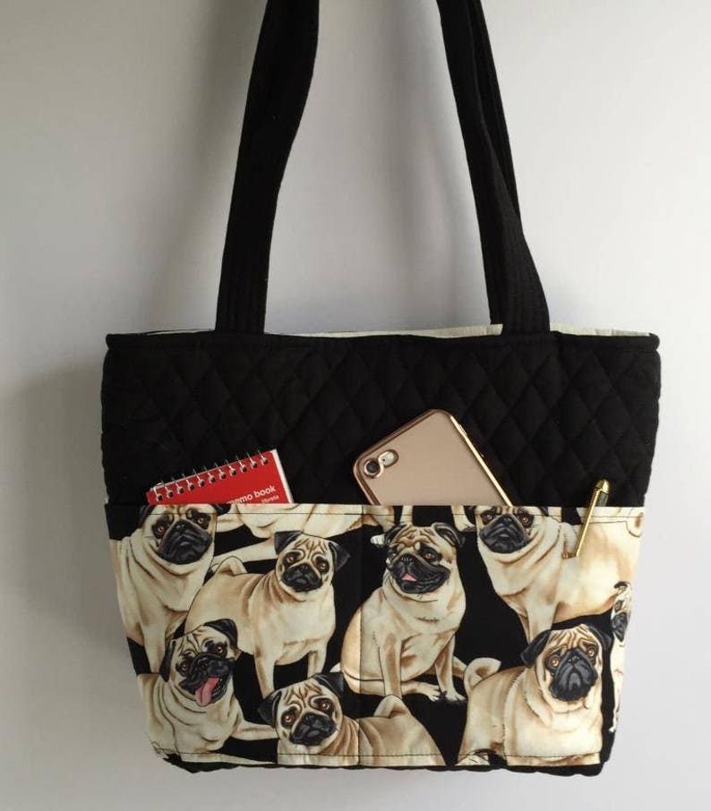 Pug Tote for Pug Lovers | Etsy