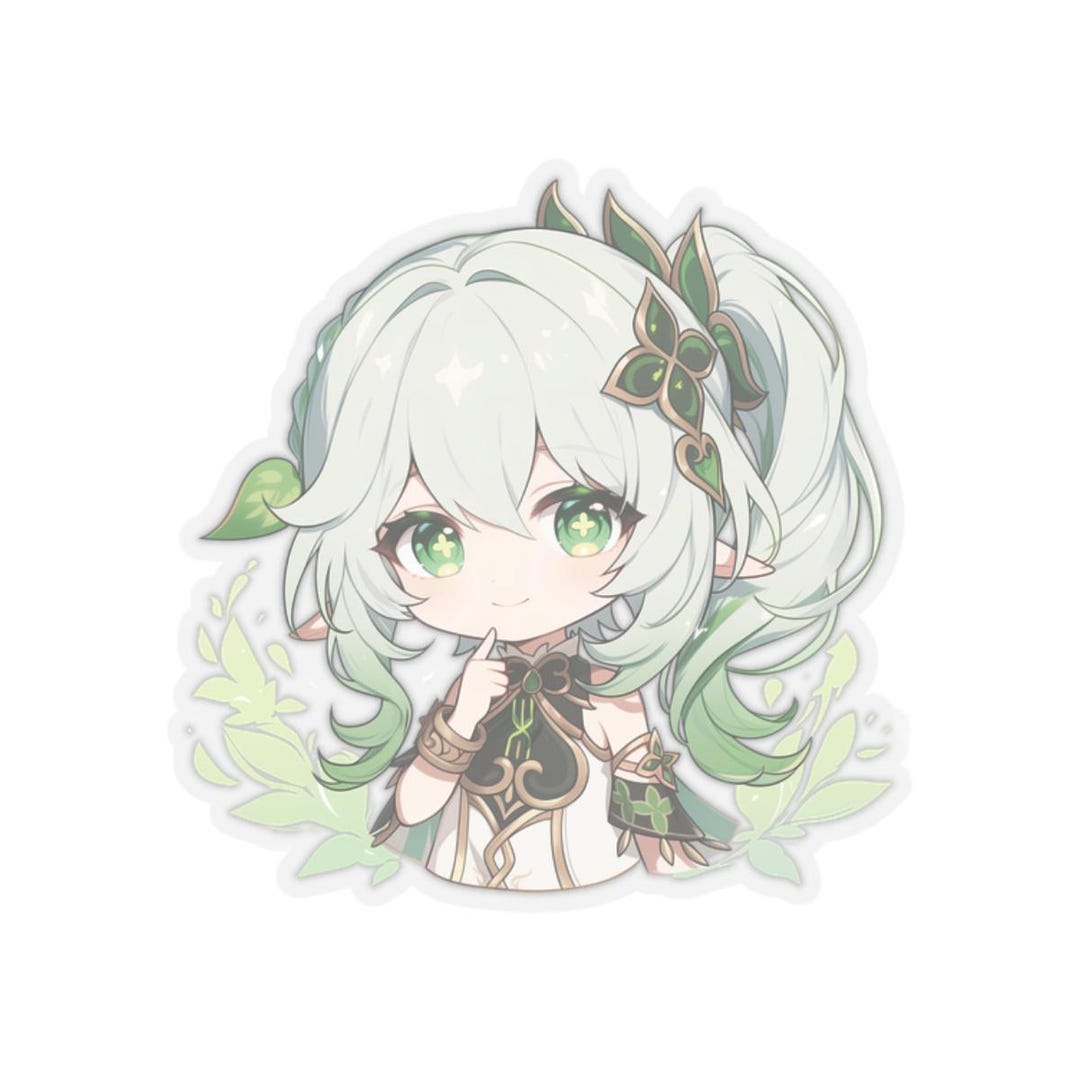 Nahida Chibi Vinyl Kiss-cut Sticker Genshin Impact Character Art - Etsy