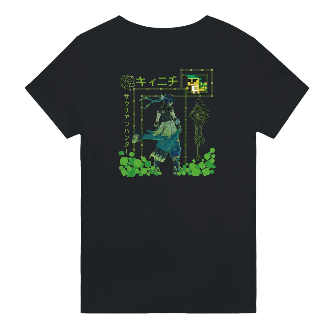 Kinich Genshin Impact T-shirt Saurian Hunter's Legacy Front & Back ...