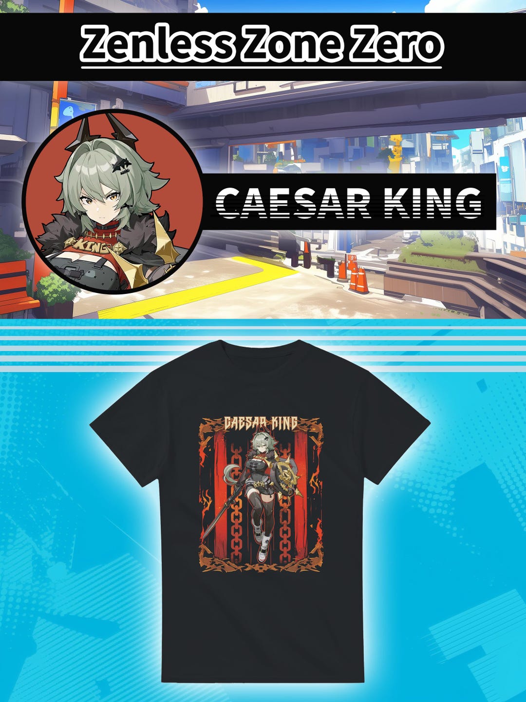 Caesar King: Metal and Flames Biker Tee - Etsy