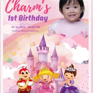 Customizable Jollibee Birthday Invitation Design | DIGITAL LINK - Etsy