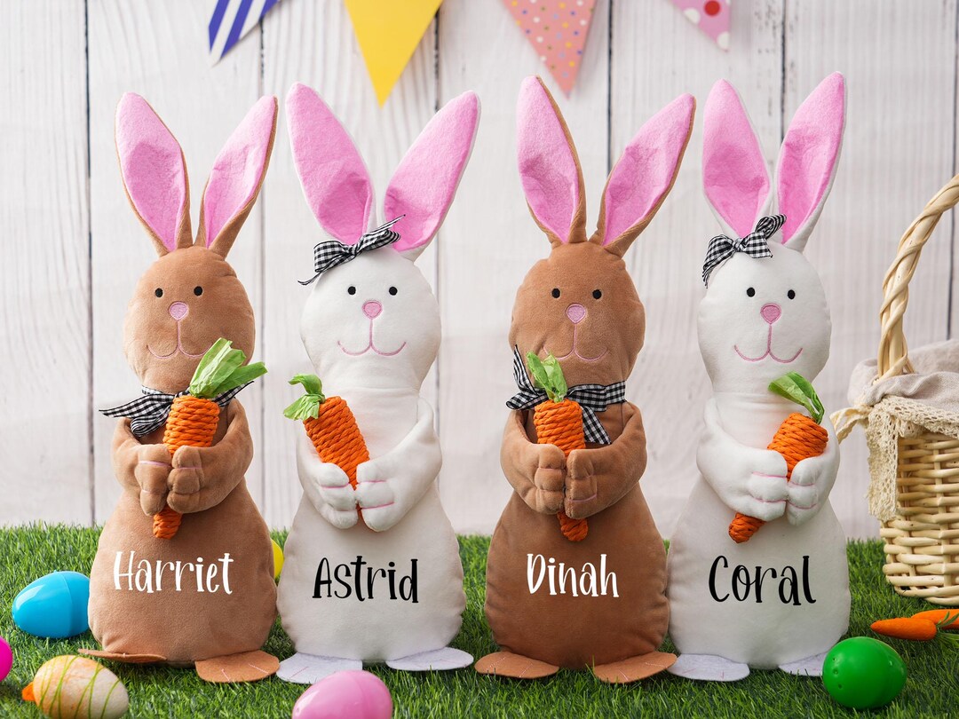 Personalized Easter Bunny,easter Basket Stuffers,plush Easter Bunny ...
