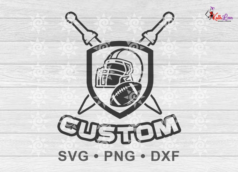 Custom Football Digital Design | SVG PNG DXF Files | Personalized With ...