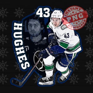 Quinn Hughes Png, Quinn Hughes Sublimation, Quinn Hughes Transfer ...