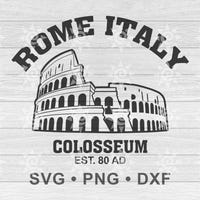 Colosseum SVG Cut File for Cricut & Silhouette | Rome Landmark Vector ...