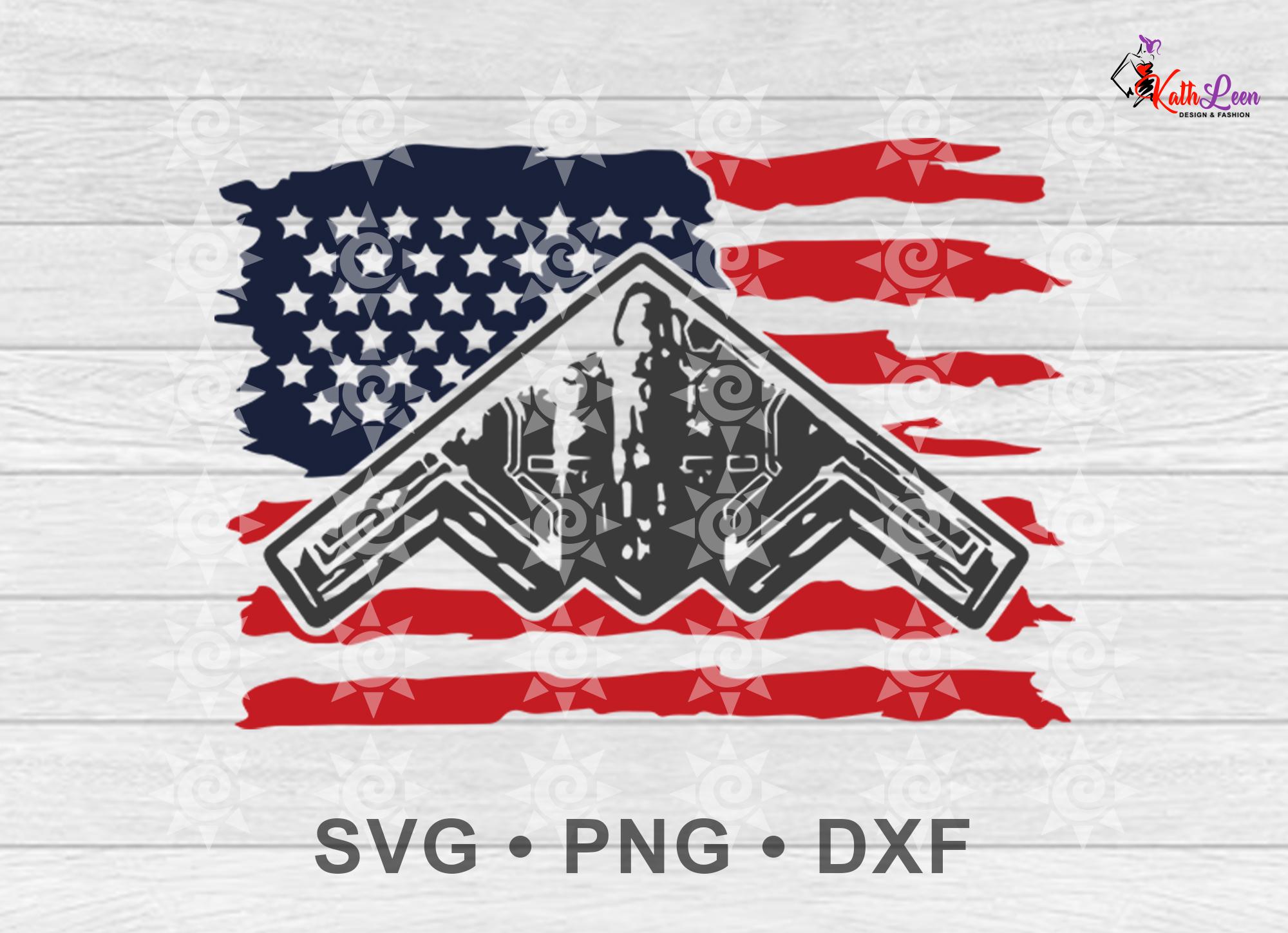 B-2 Bomber SVG Military Plane Clipart, Stealth Jet Vector, American ...