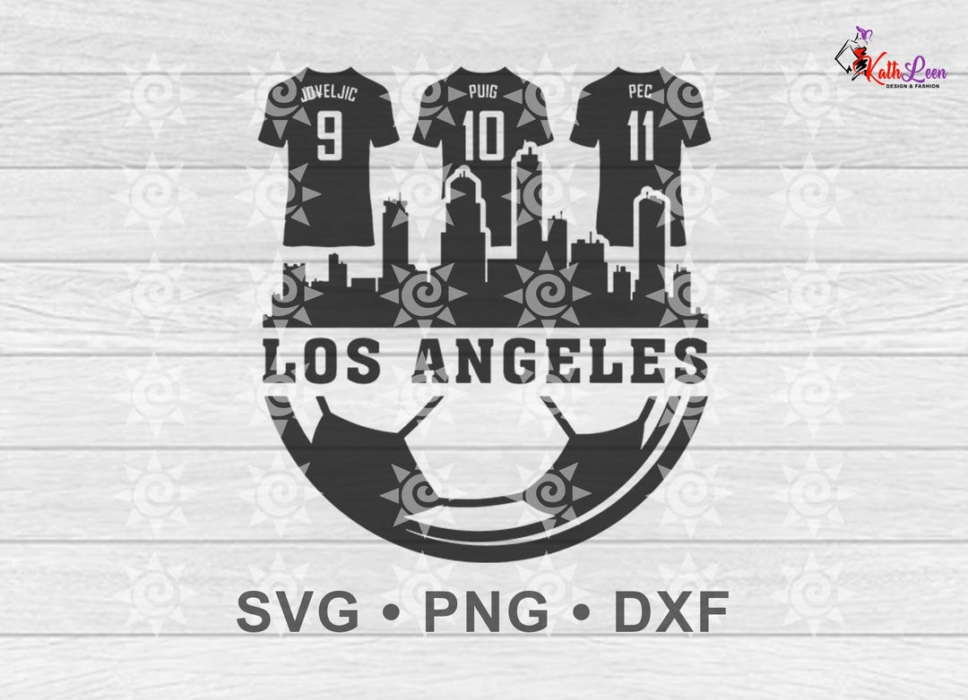 Los Angeles Soccer Svg, Los Angeles Football Png, Riqui Puig Dxf ...