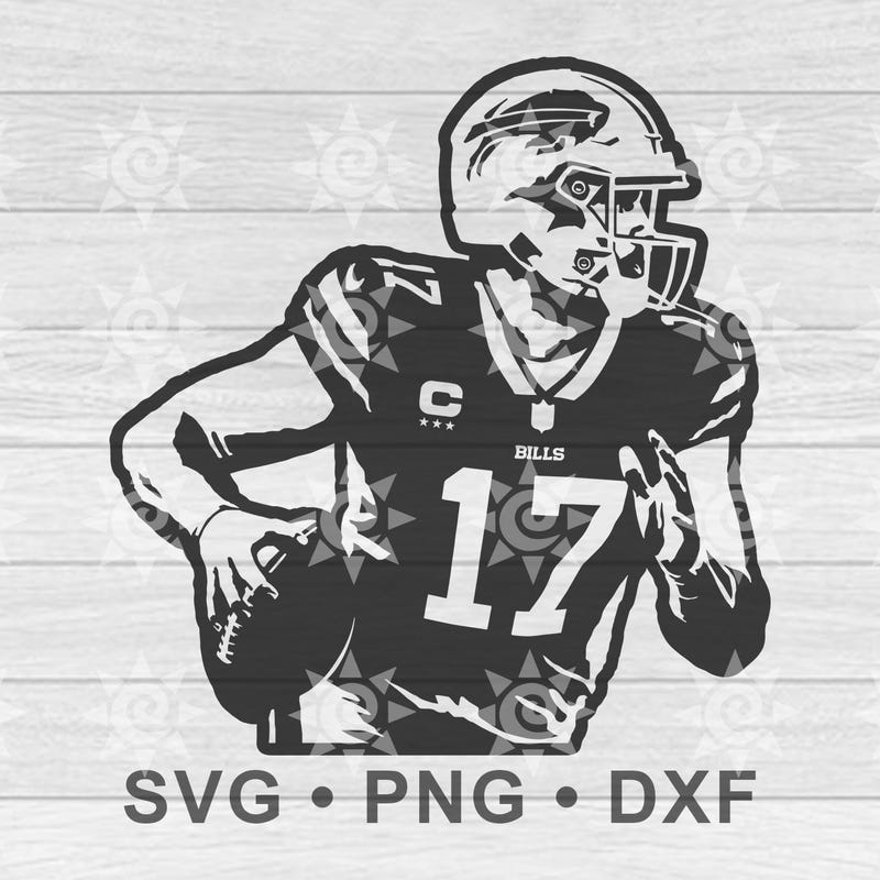 Josh Allen Bills Drawing - Etsy