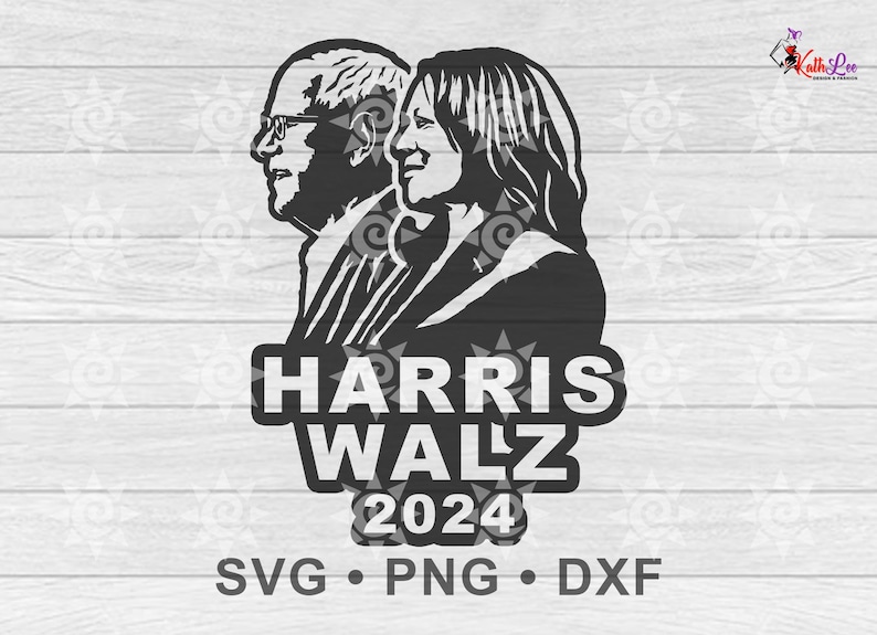 Kamala Harris SVG, Tim Walz Svg, Kamala Harris DXF, Kamala Harris Png ...
