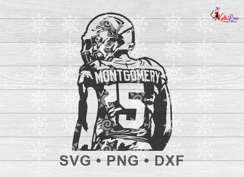 David Montgomery Svg, David Montgomery Png, Montgomery Dxf, Montgomery ...