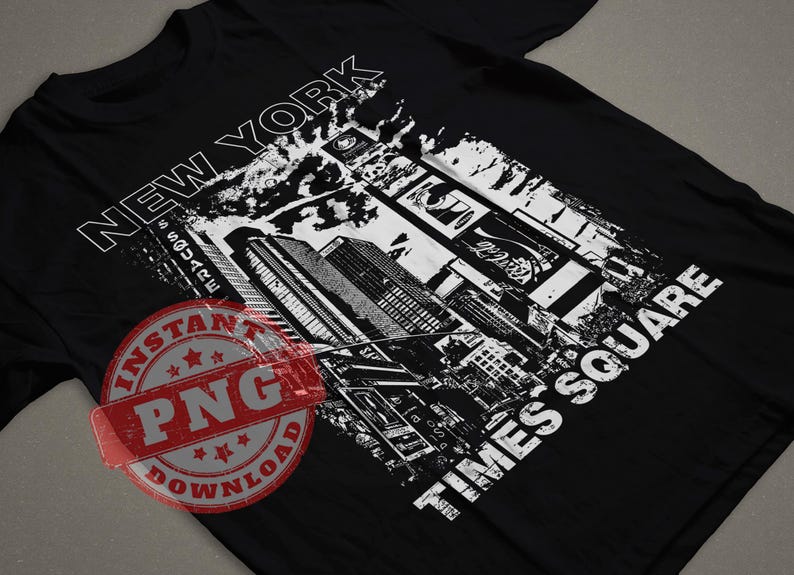 Times Square Png, Times Square Dtf, New York Dtg, New York Transfer ...