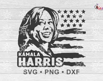 Kamala Harris SVG, Tim Walz Svg, Kamala Harris DXF, Kamala Harris Png ...