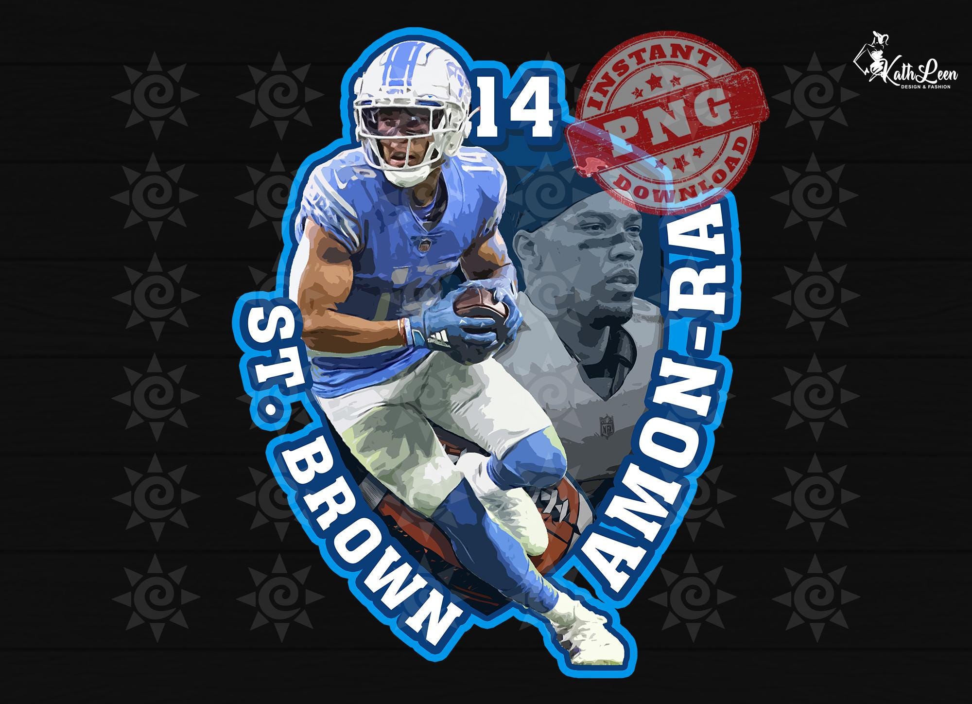 Amon-ra St. Brown Png, Amon-ra St. Brown Sublimation, St. Brown ...