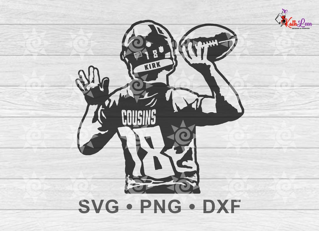 Kirk Cousins Svg, Kirk Cousins Png, Kirk Cousins Dxf, Kirk Cousins ...