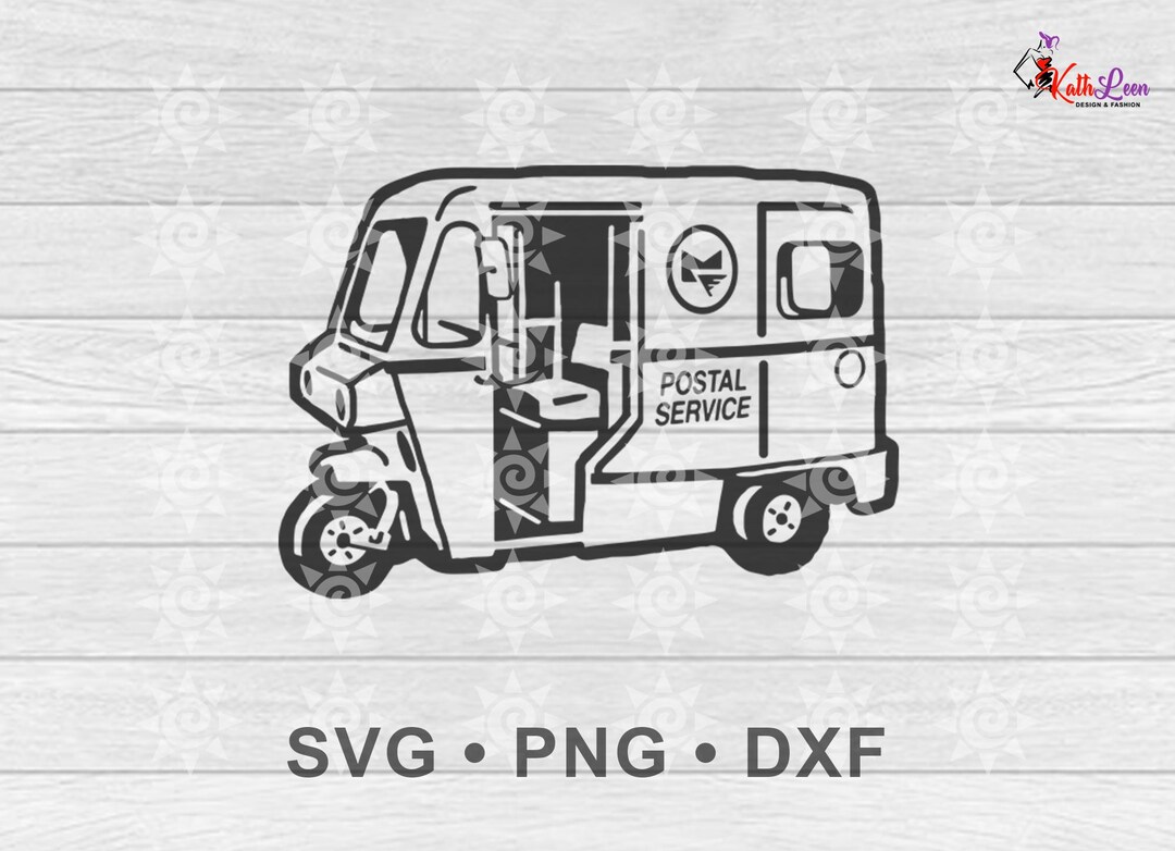 SVG PNG DXF Vintage Westcoaster Mailster Retro Three Wheel Postal ...
