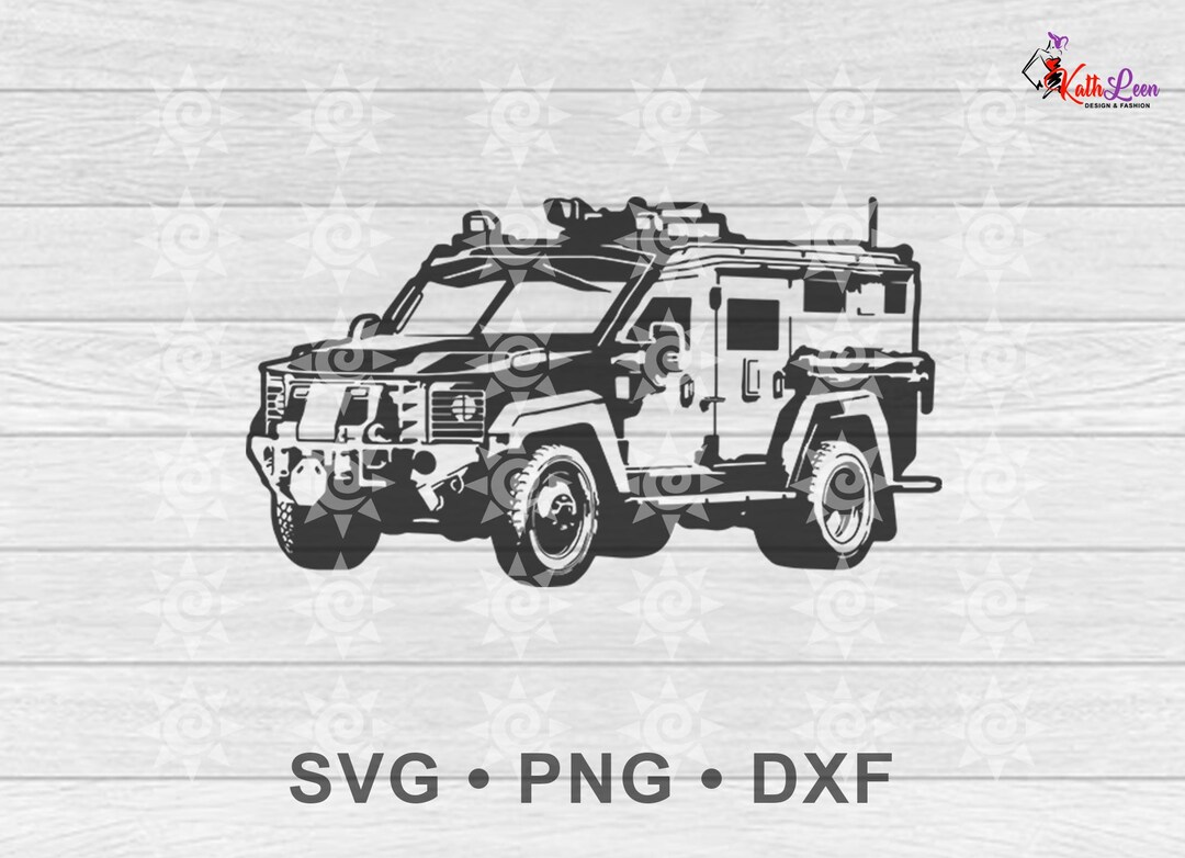 SWAT Armored Vehicle Svg, Png, Dxf, Police Tactical Truck Clipart ...