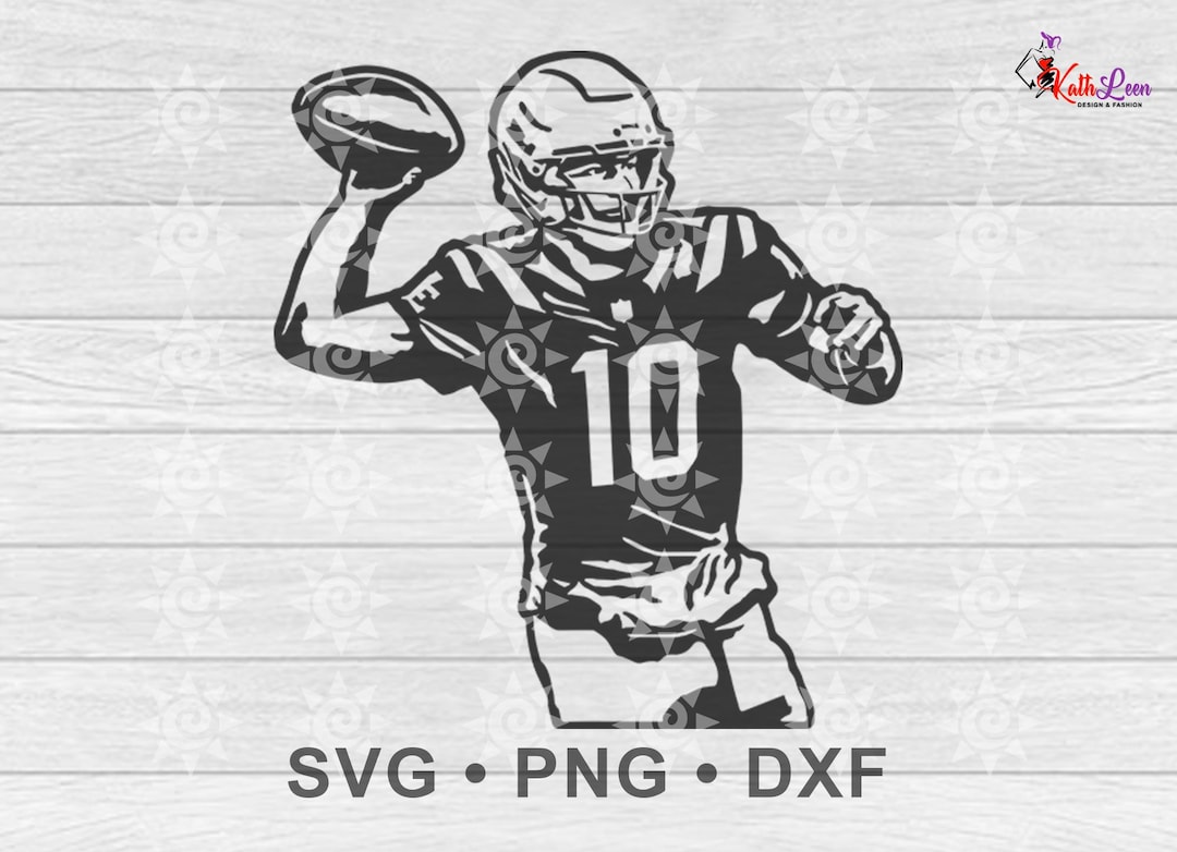 Drake Maye SVG PNG DXF, Football Player Cricut, Silhouette, Clipart ...