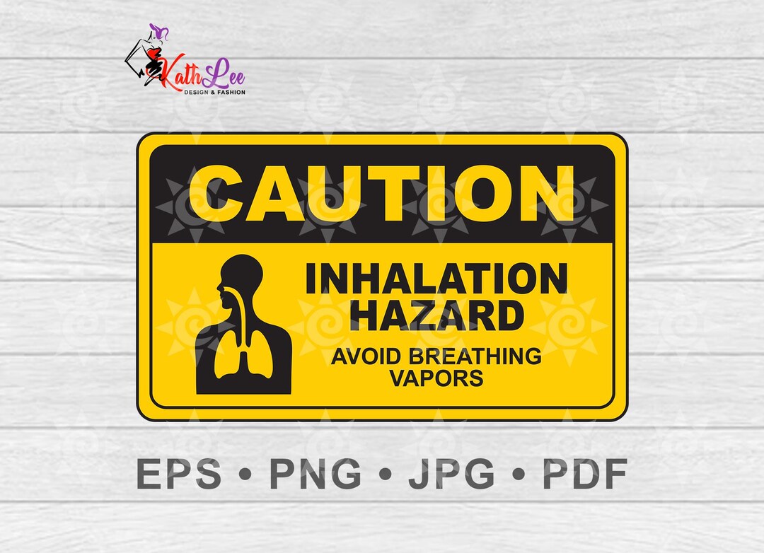 Printable Caution Inhalation Hazard Sign, Vector Digital Download, Eps ...