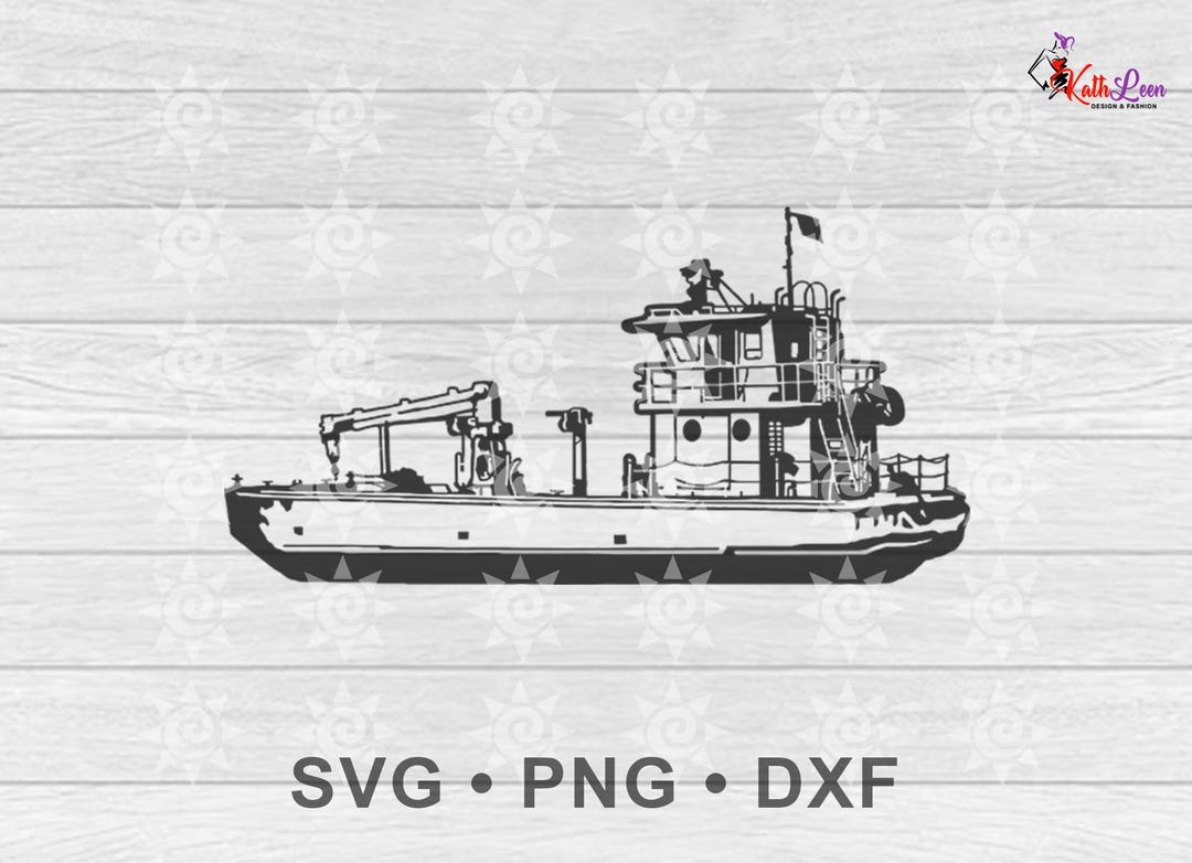 Maine Pogy Boat SVG PNG DXF, Fishing Vessel Silhouette, Nautical ...