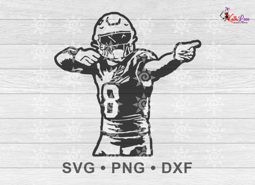 Stefon Diggs SVG PNG DXF, Football Player Cricut, Silhouette, Clipart ...